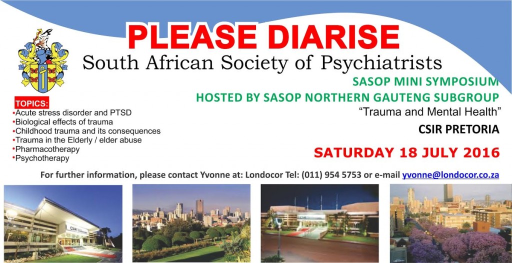 Southern African Neuroscience SocietySASOP Northern Gauteng Subgroup ...